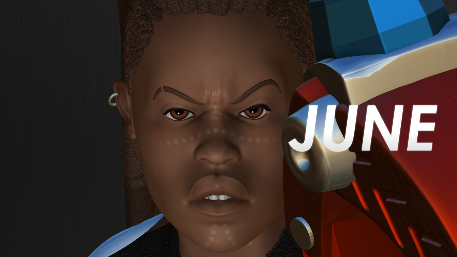 June, a cyberpunk boxe fighter