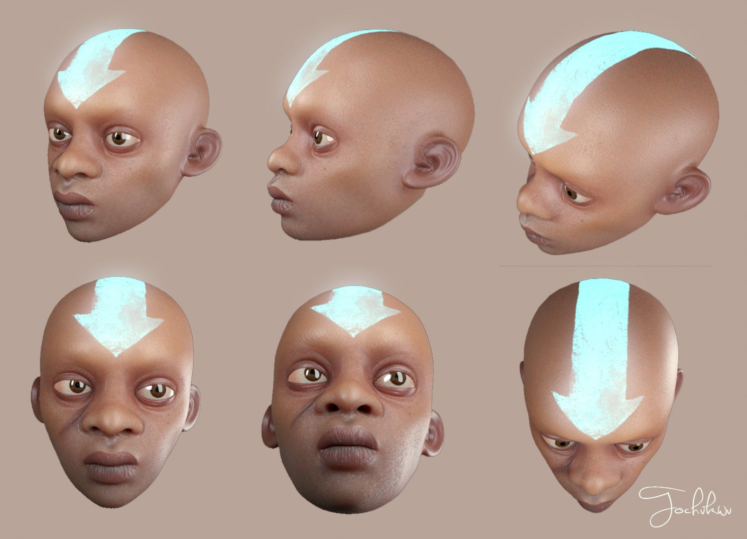 African Aang fan art.????. "Niggerta