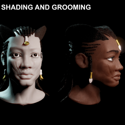 African Face(sculpting process)